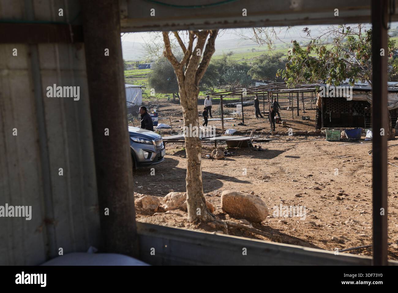 Palestinian residents of Ras Ein al-Auja village, West Bank pack up ...