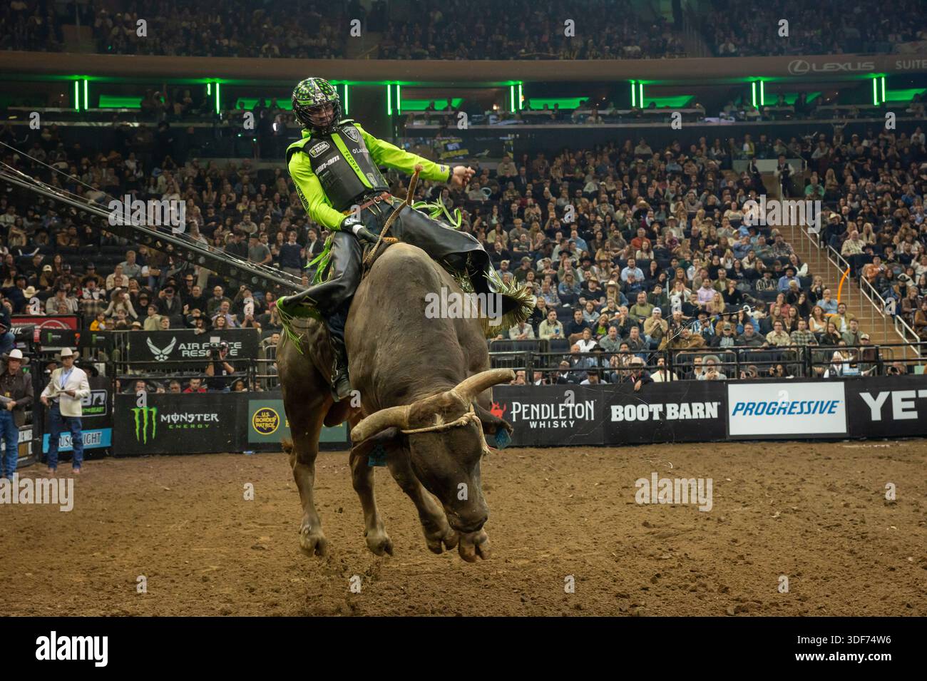 Sage Steele Kimzey of the Austin Gamblers rides Blue Duck during the ...