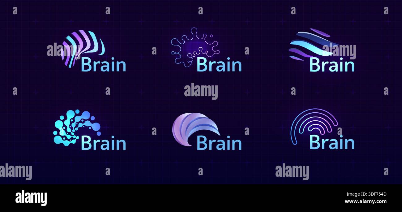 Brain Logo Icon Smart Digital Transformation Symbol AI Artificial ...
