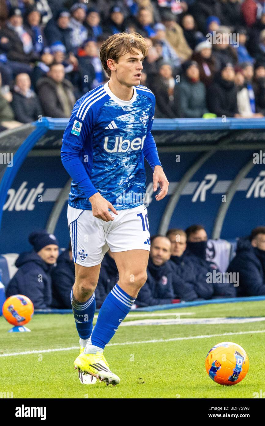 paz martinez nicolas como during serie A match Como 1907 vs Bologna FC ...