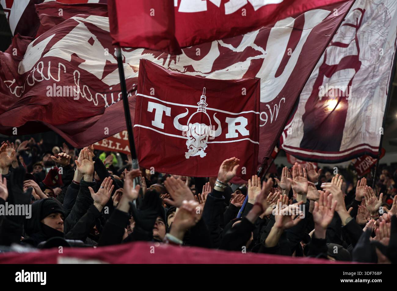 Bergamo, Italy. 10th, January 2026. Torino supporters seen on the ...