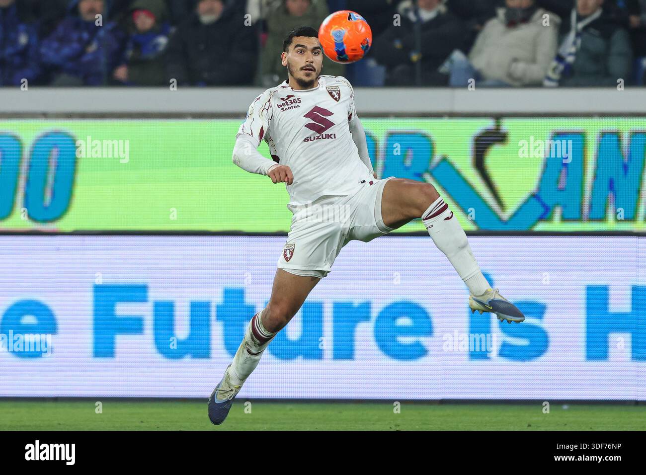 Bergamo, Italy. 10th, January 2026. Zakaria Aboukhlal (7) of Torino ...