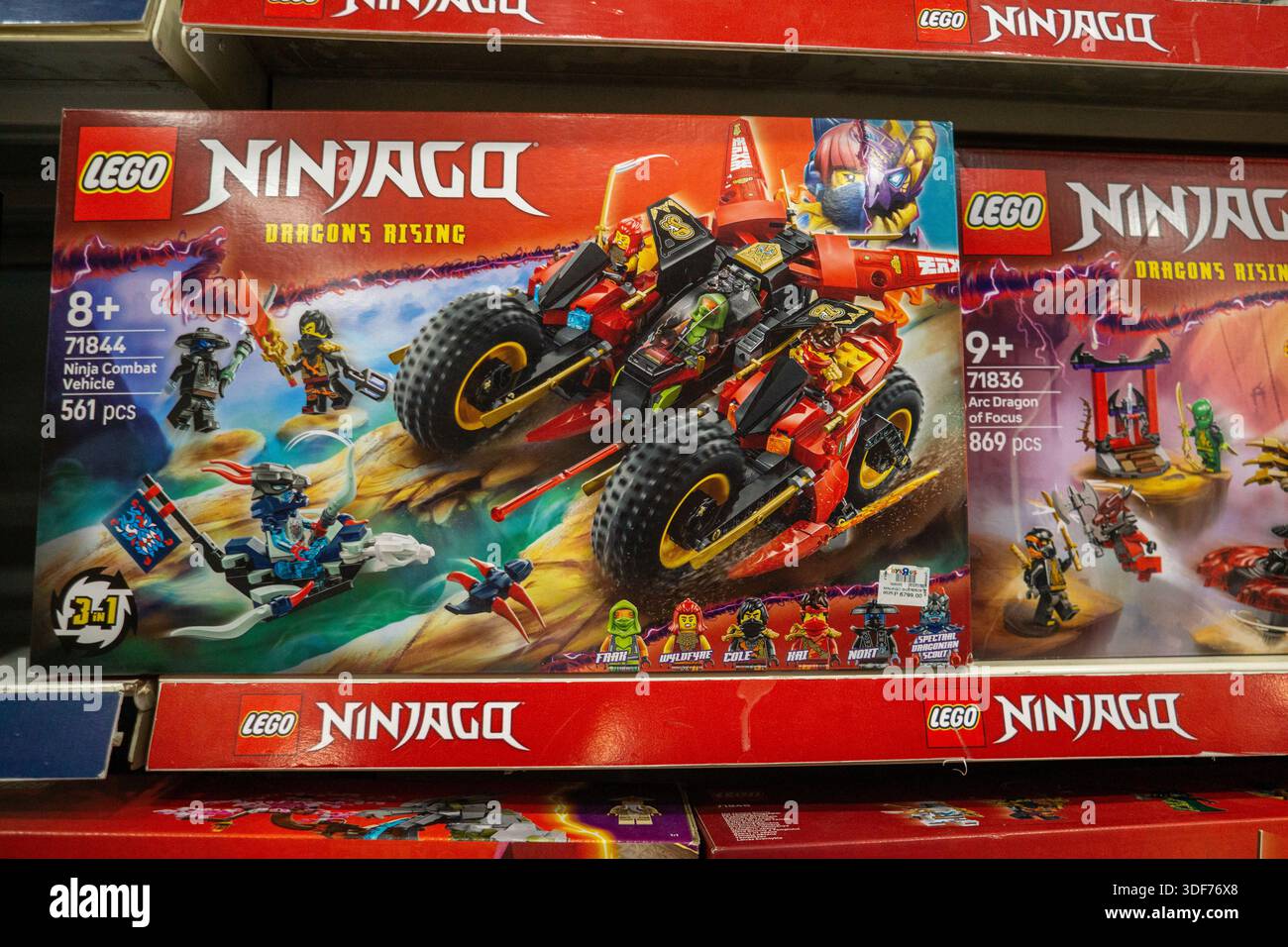 LEGO Ninjago Ninja Combat Vehicle set displayed on a toy store shelf ...