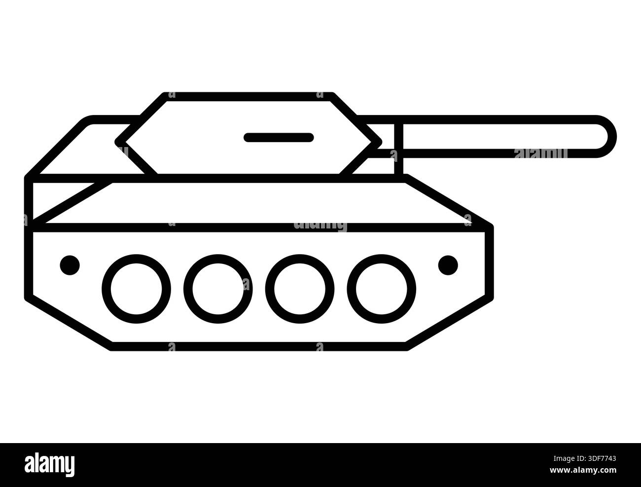 This illustration features a modern tank design with a prominent gun ...