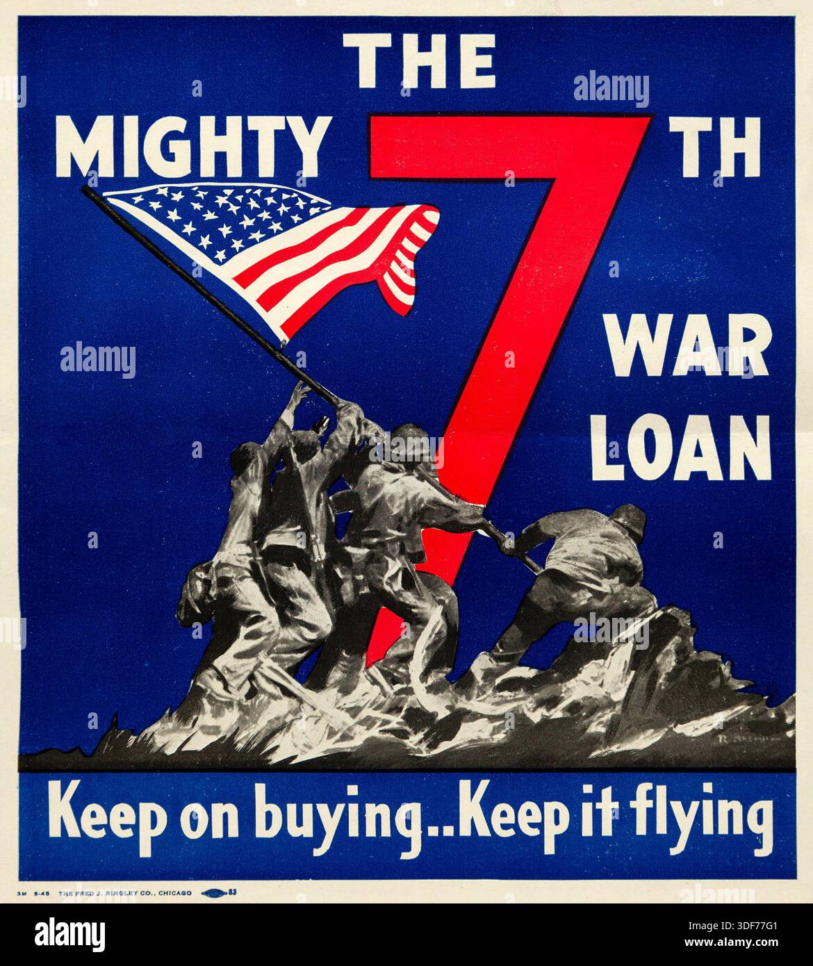 World War II Propaganda Poster (Fred J. Ringley Co. 1945) 7th War Loan ...