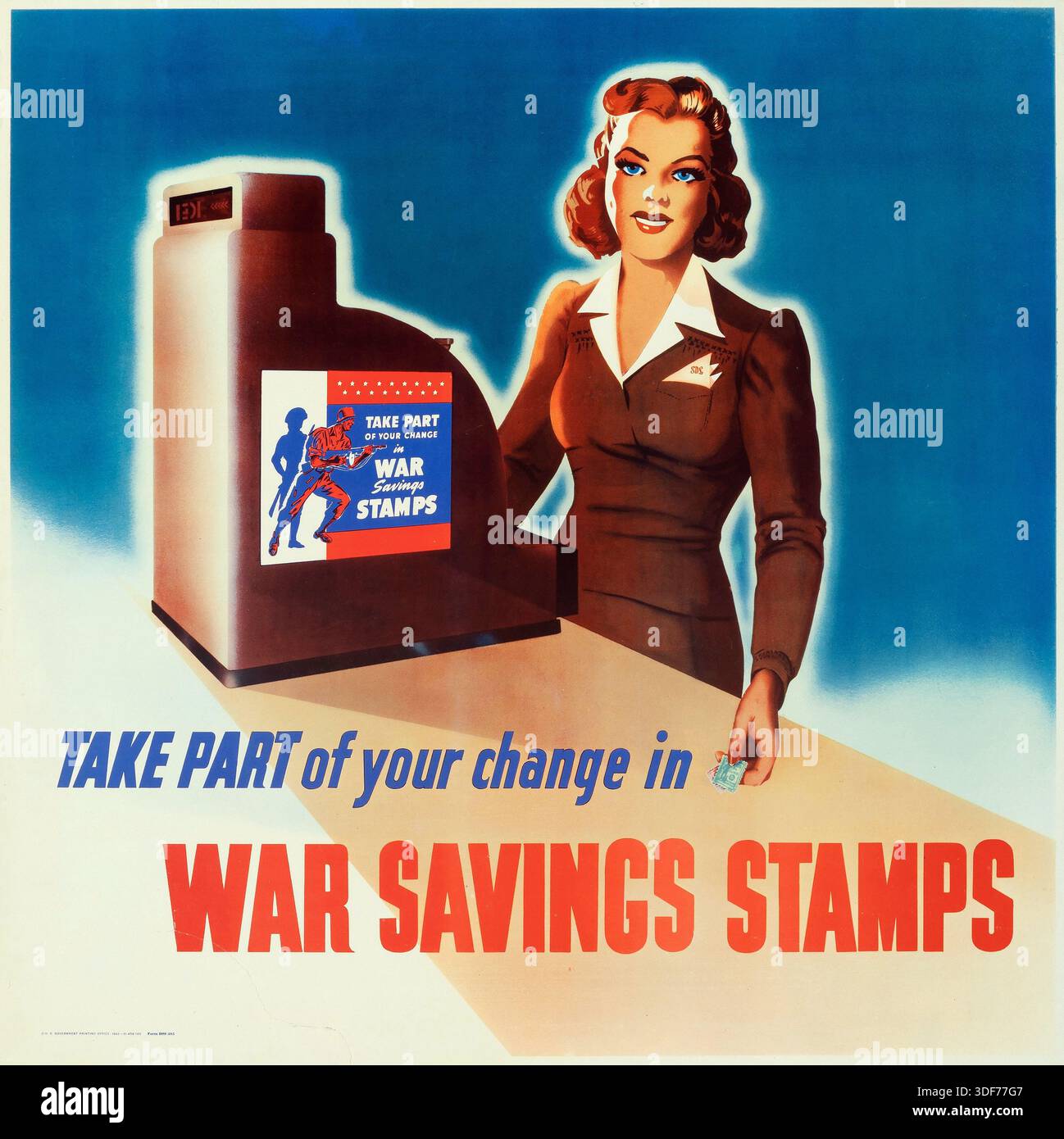Take part of your change in war savings stamps hi-res stock photography ...