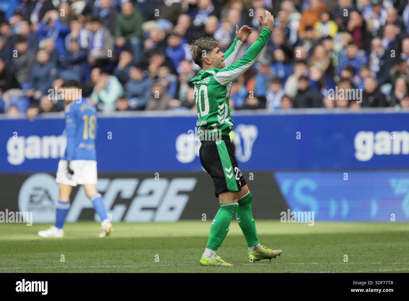 Spanish La Liga EA Sports soccer match Real Oviedo vs Betis at Carlos ...