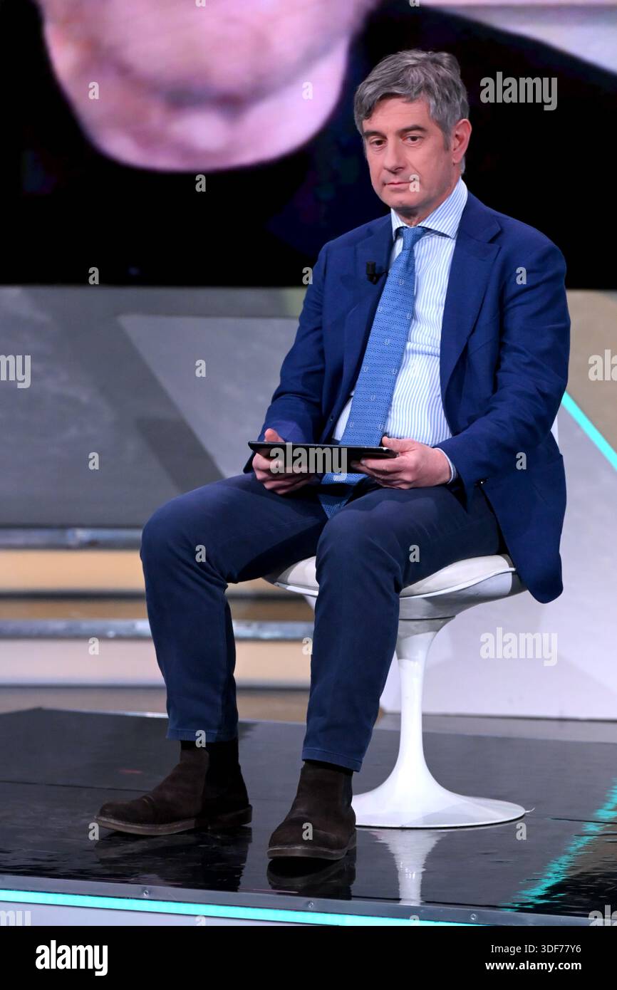 Milan, TV Show "TV Talk," Rai 3 - Stefano Zurlo Stock Photo - Alamy