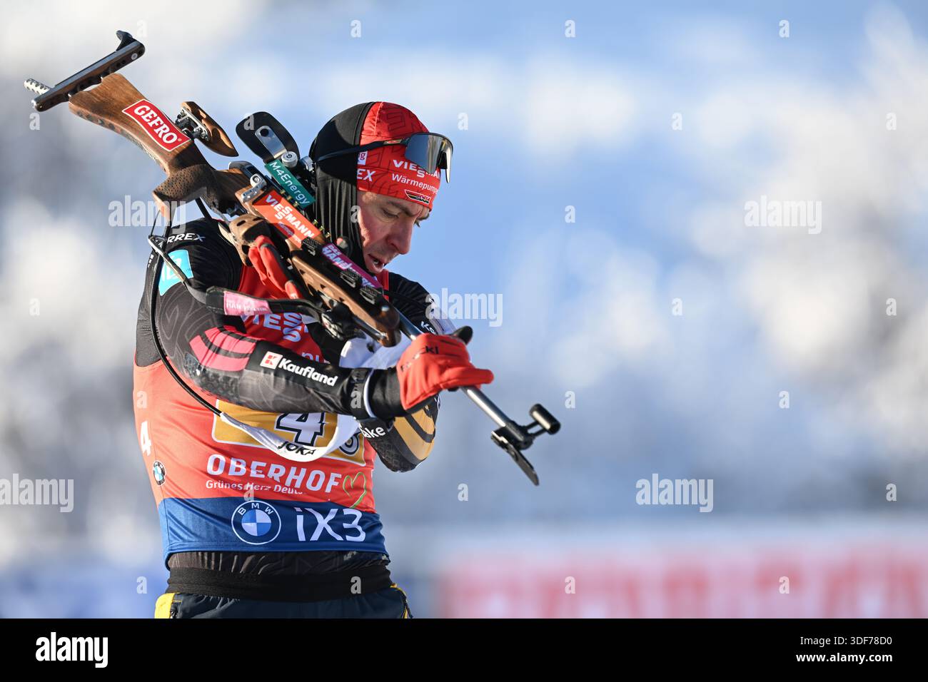 11 January 2026, Thuringia, Oberhof: Biathlon: World Cup, relay 4 x 7.5 ...