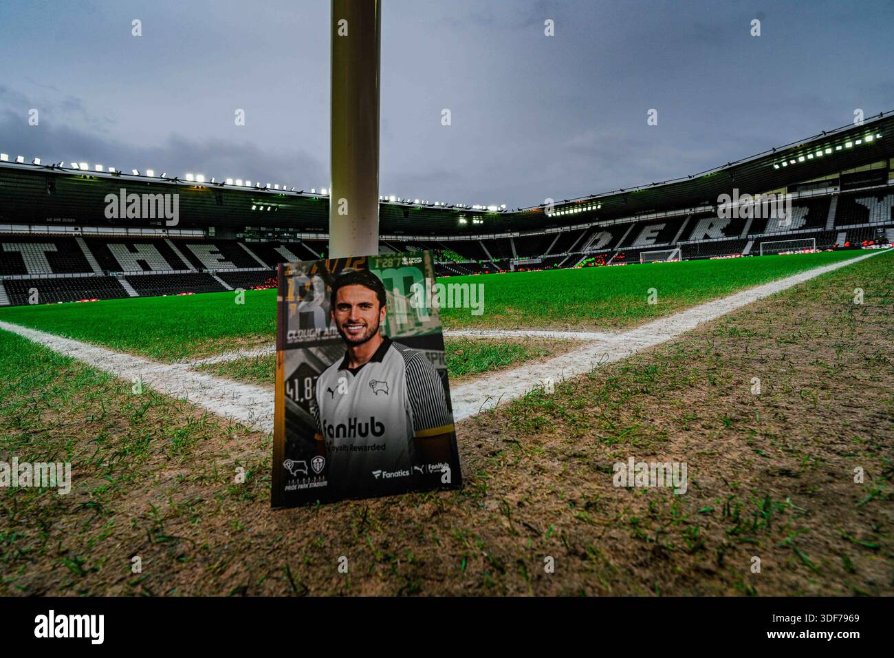 A ground shot showing the match day program during the Emirates FA Cup ...