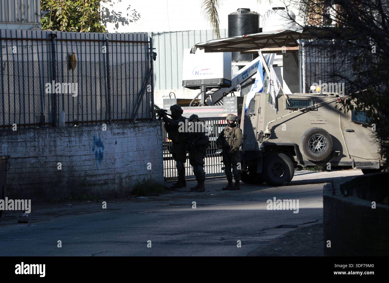 11 January 2026, Palestinian Territories, Nablus: Israeli military ...
