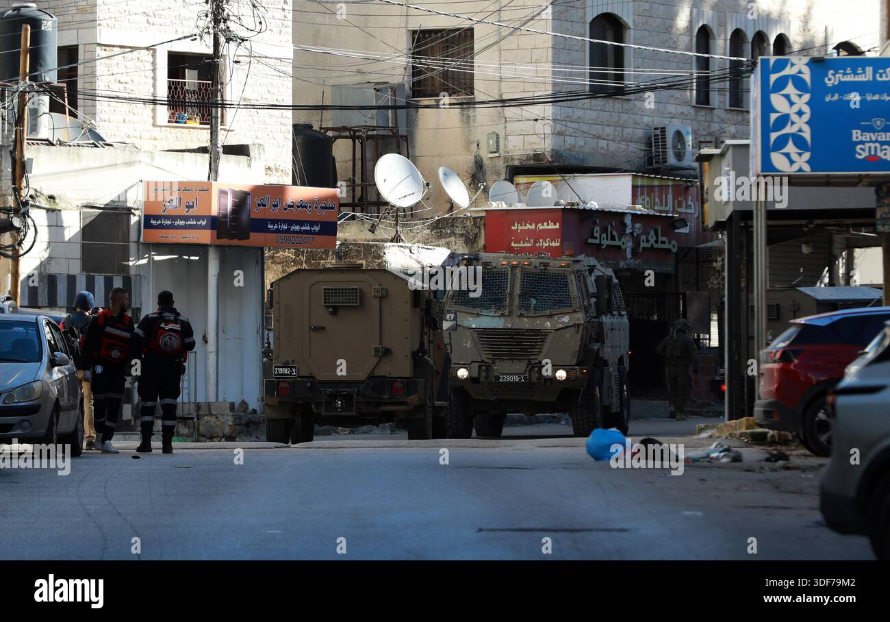 11 January 2026, Palestinian Territories, Nablus: Israeli military ...
