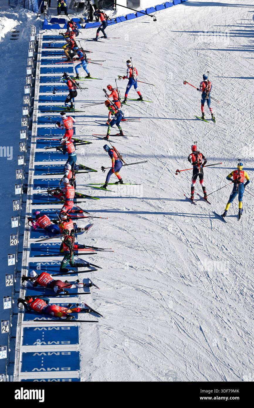 11 January 2026, Thuringia, Oberhof: Biathlon: World Cup, relay 4 x 7.5 ...