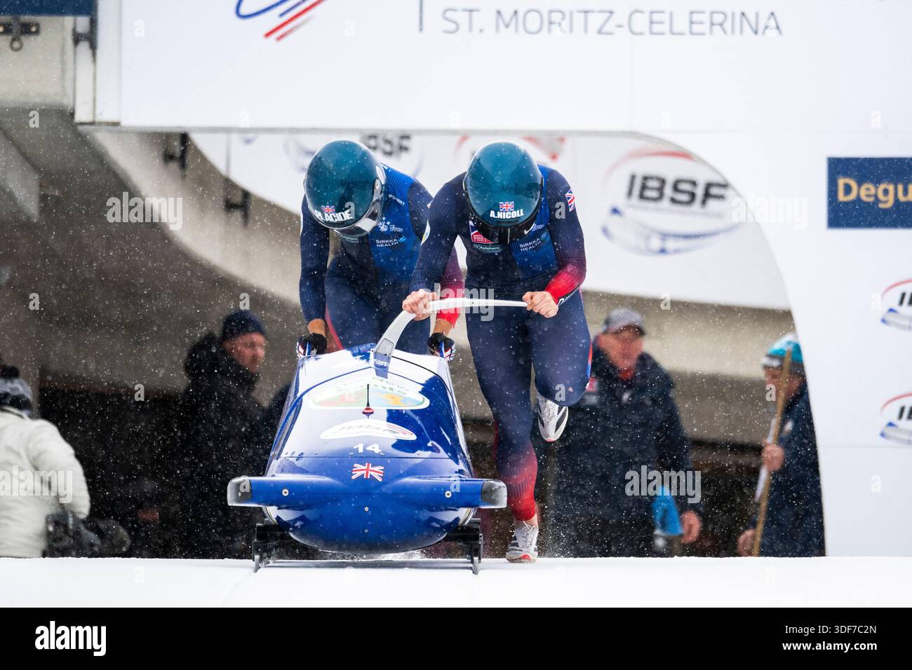 Adele Nicoll/Kya Placide of Britain in action during Women's 2-Bob ...