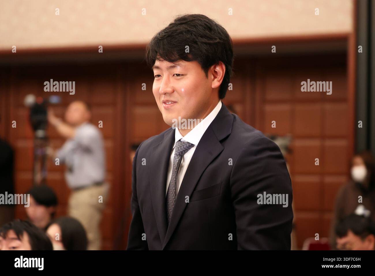 Tokyo, Japan. 11th Jan, 2026. Japanese baseball player Kazuma Okamoto ...