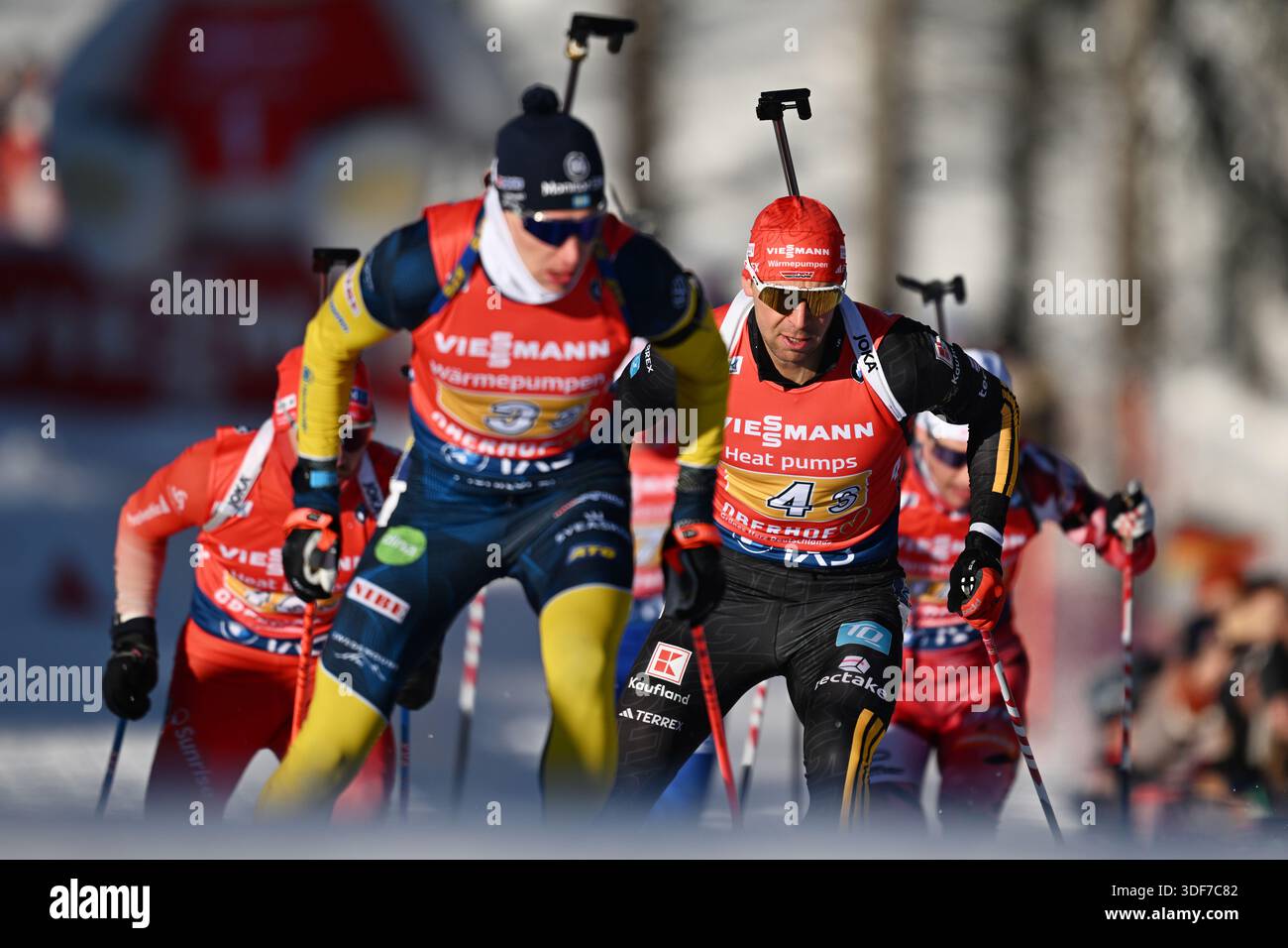 11 January 2026, Thuringia, Oberhof: Biathlon: World Cup, relay 4 x 7.5 ...
