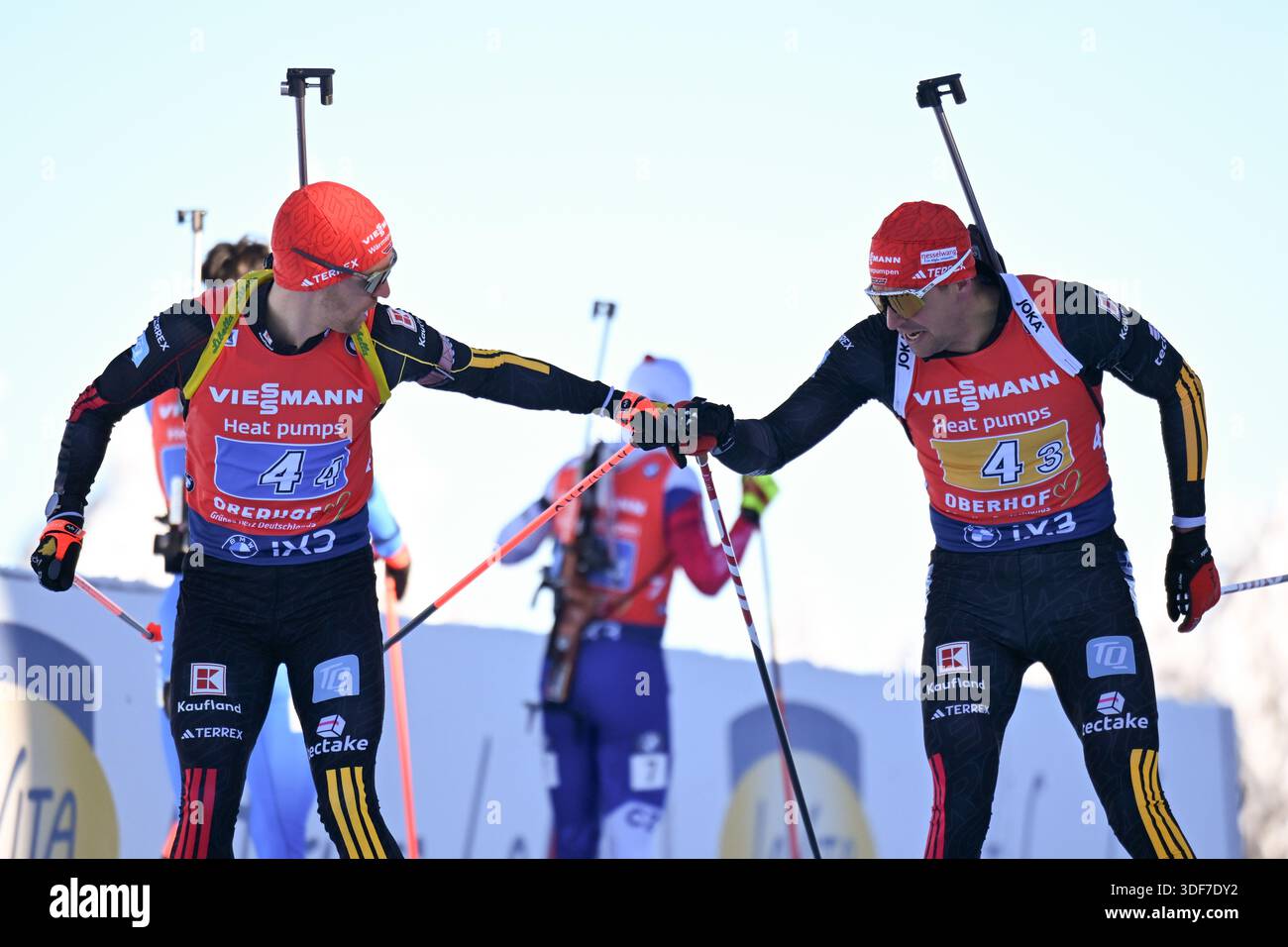 11 January 2026, Thuringia, Oberhof: Biathlon: World Cup, relay 4 x 7.5 ...