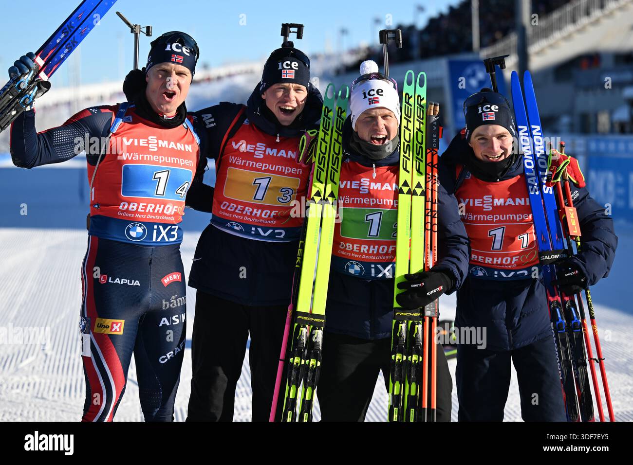 11 January 2026, Thuringia, Oberhof: Biathlon: World Cup, relay 4 x 7.5 ...