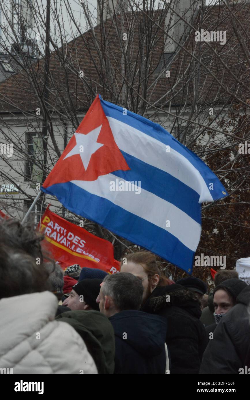 Rally against US interference in Venezuela and against the arrest of Maduro and his wife and ...