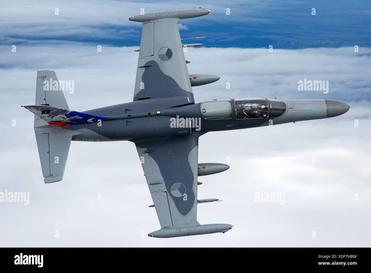 Overhead air-to-air view of Czech Air Force Aero L-159A ALCA ...