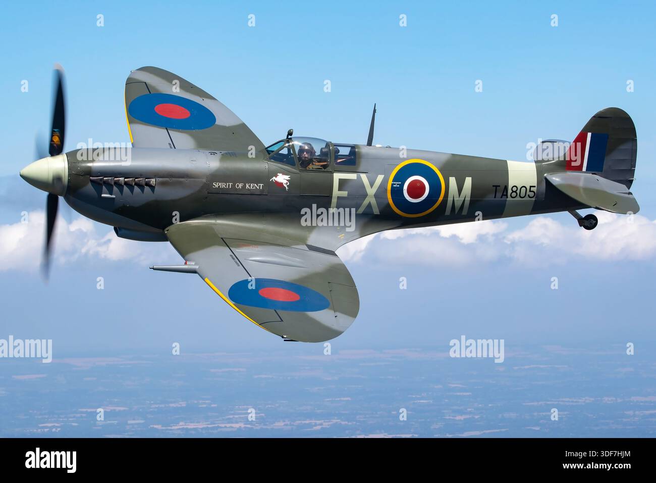 Displayed at UK Warbirds 2025, the Supermarine Seafire HF9E operated by ...