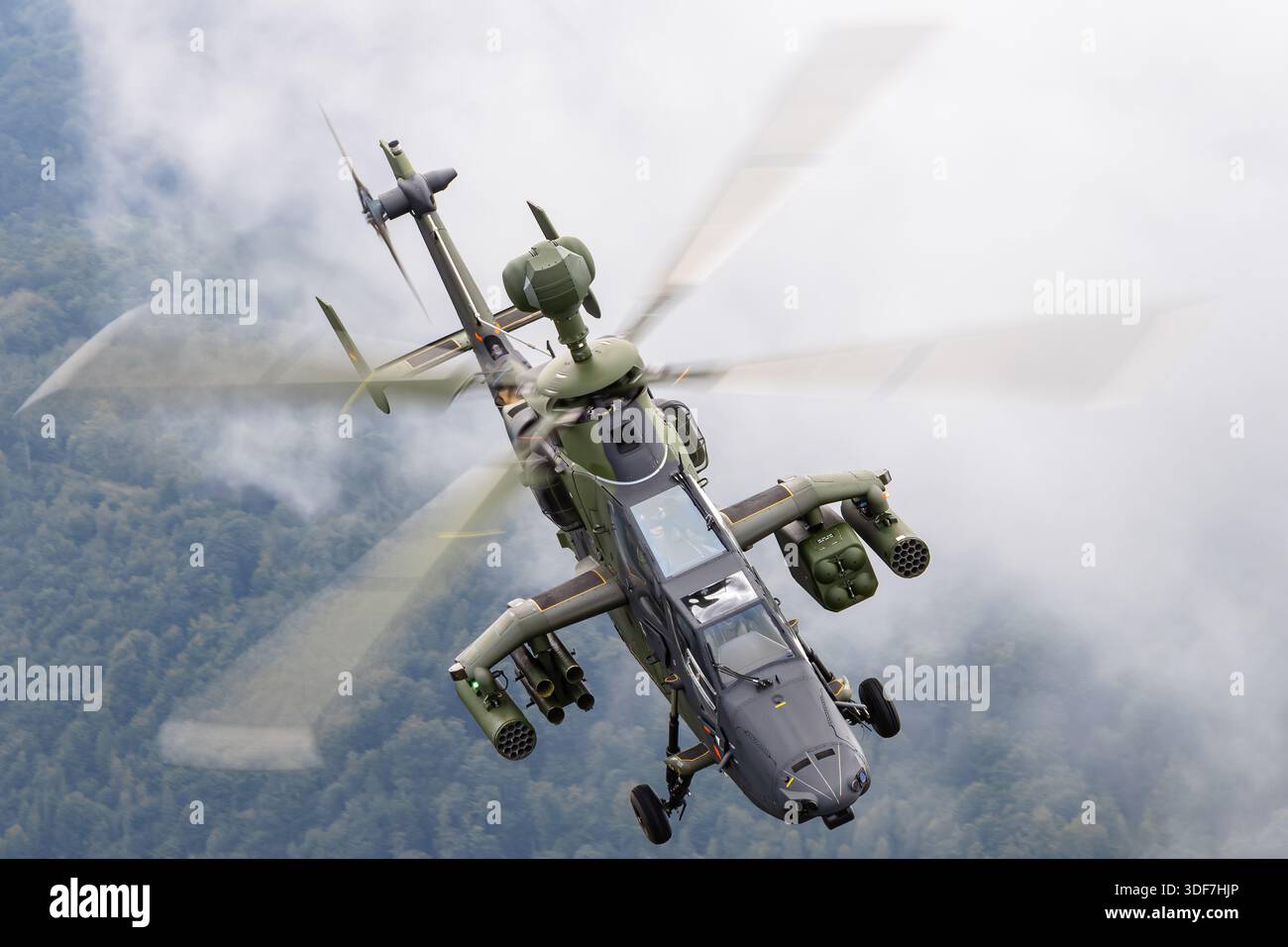 Close-up air-to-air image of a German Army Eurocopter EC-665 Tiger UHT ...