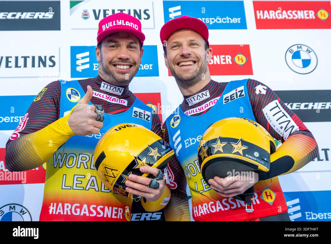 Tobias Wendl and Tobias Arlt of Germany celebrate their victory in the ...