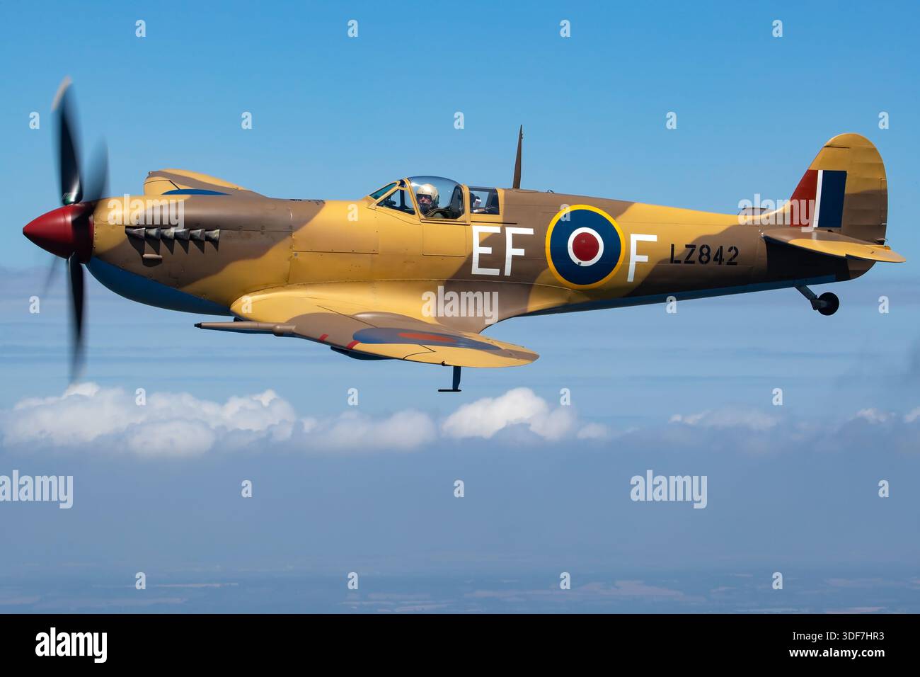 Shown is the Supermarine 361 Spitfire Mk9 Seafire of the Royal Air ...