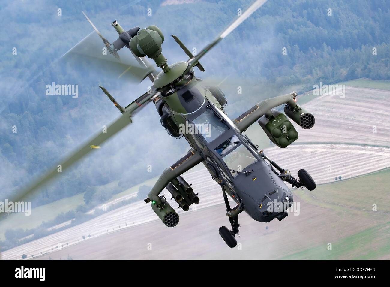 Air-to-air photograph of a German Army EC-665 Tiger UHT helicopter ...