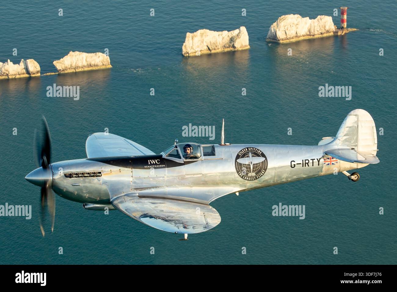 The Supermarine 361 Spitfire LF9C, bearing registration G-IRTY and ...