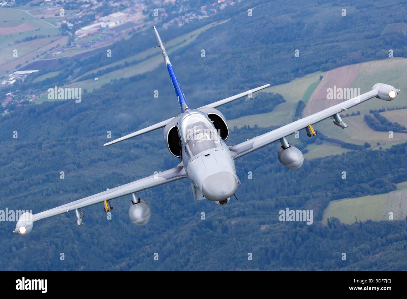 Close air-to-air view of Czech Air Force Aero L-39 Albatross and Aero L ...