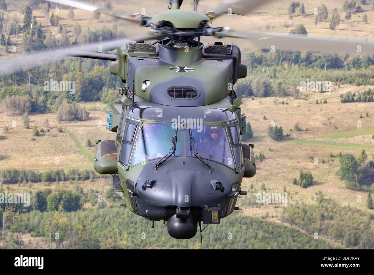 Close-range air-to-air photograph of a German Army NHIndustries NH90 ...