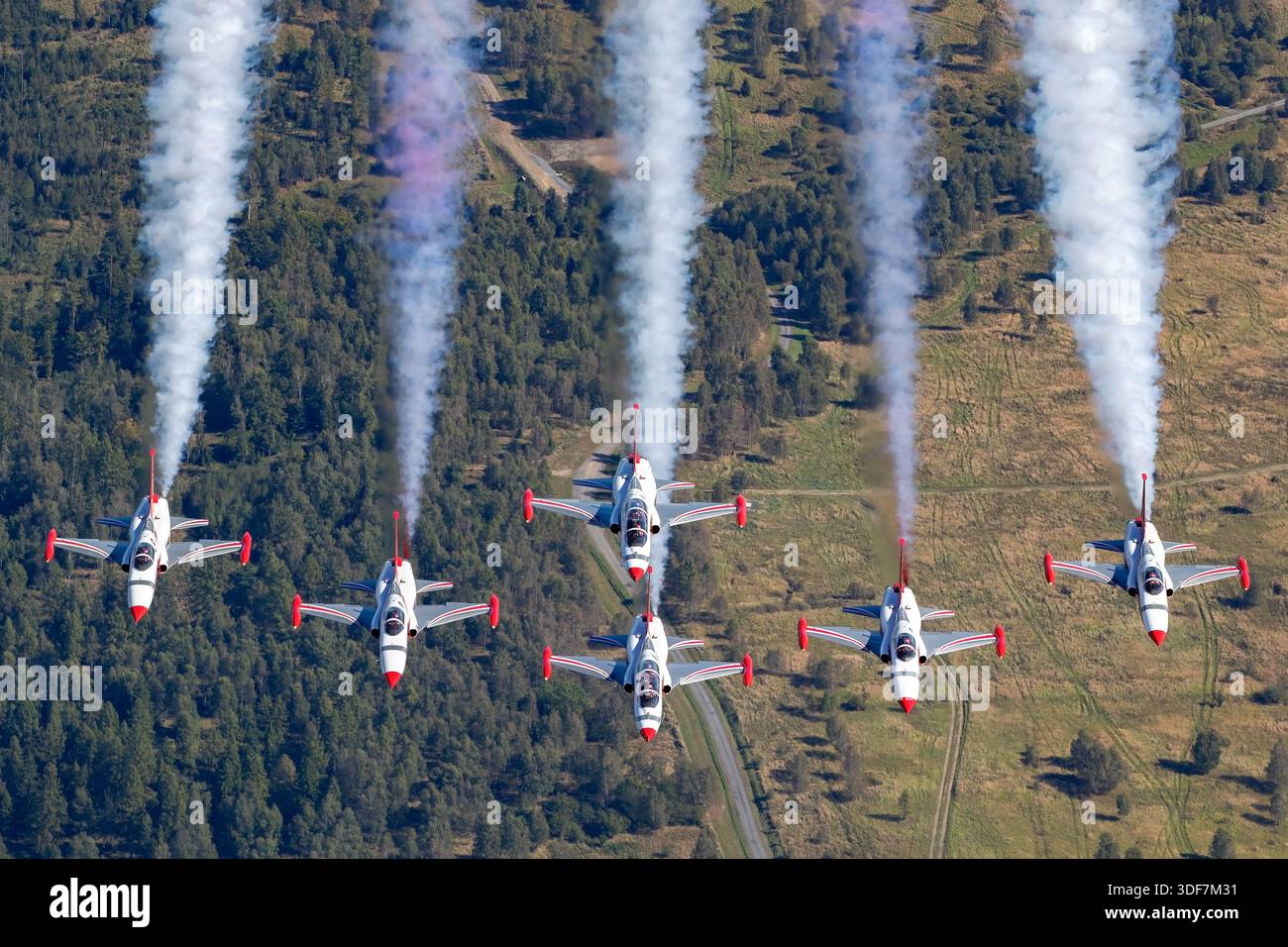 Air-to-air image showing Turkish Air Force Canadair NF-5A-2000 jets of ...