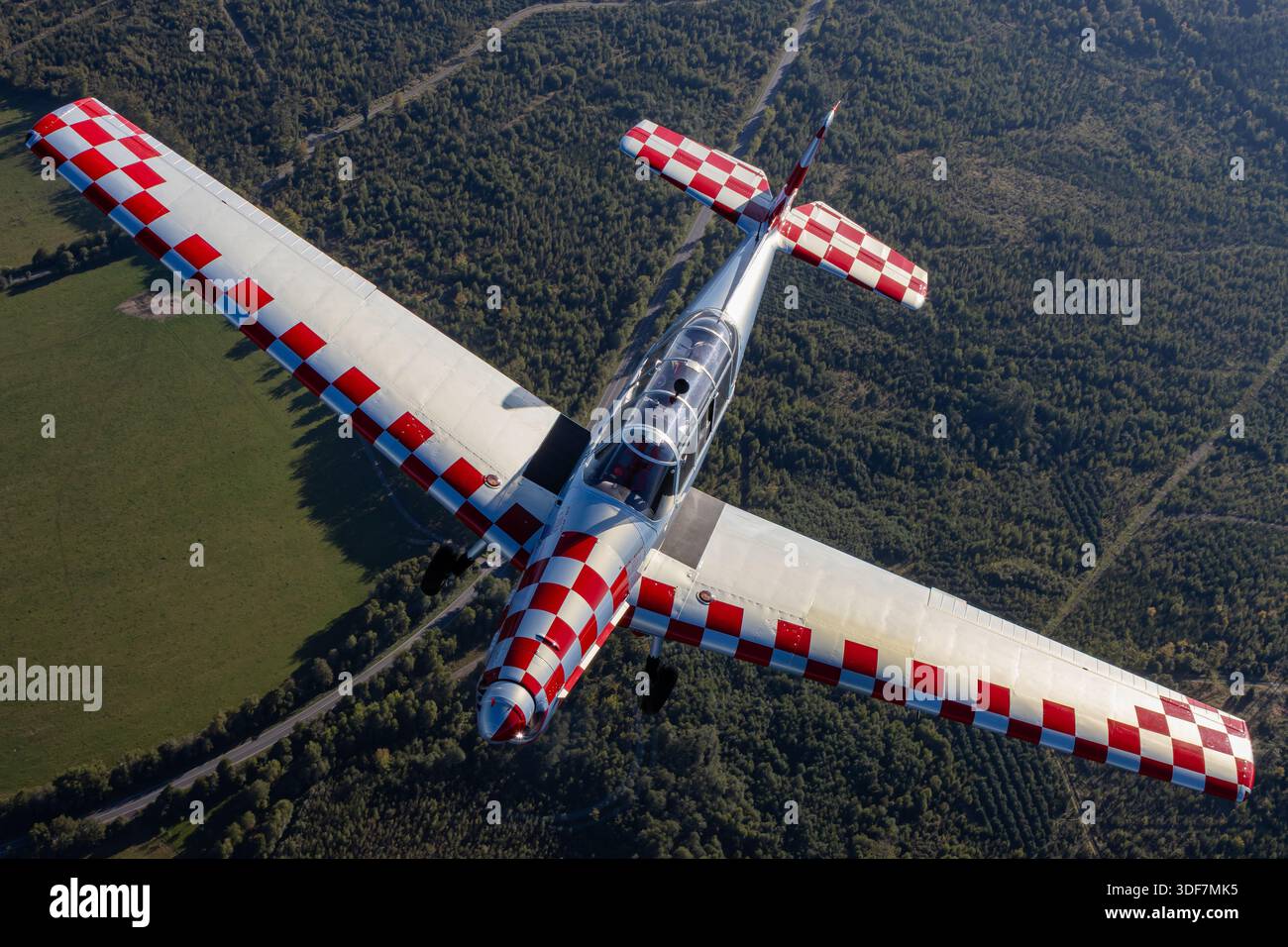 Air-to-air close-up of a Zlin Z-226MS Trener, registration OK-MPR ...