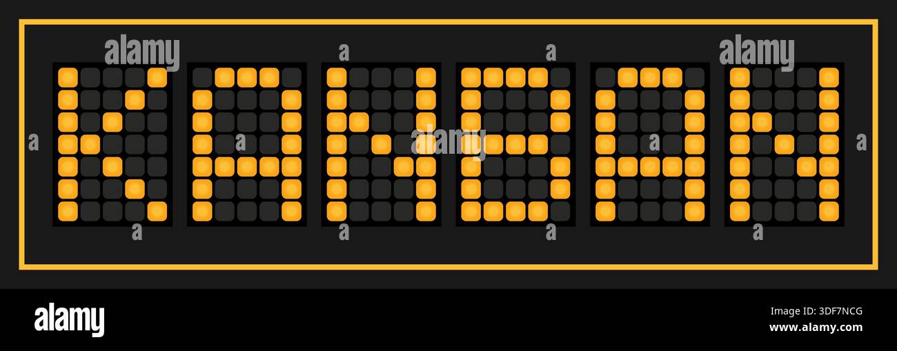Orange color led banner in word kanban on black background Stock Vector ...