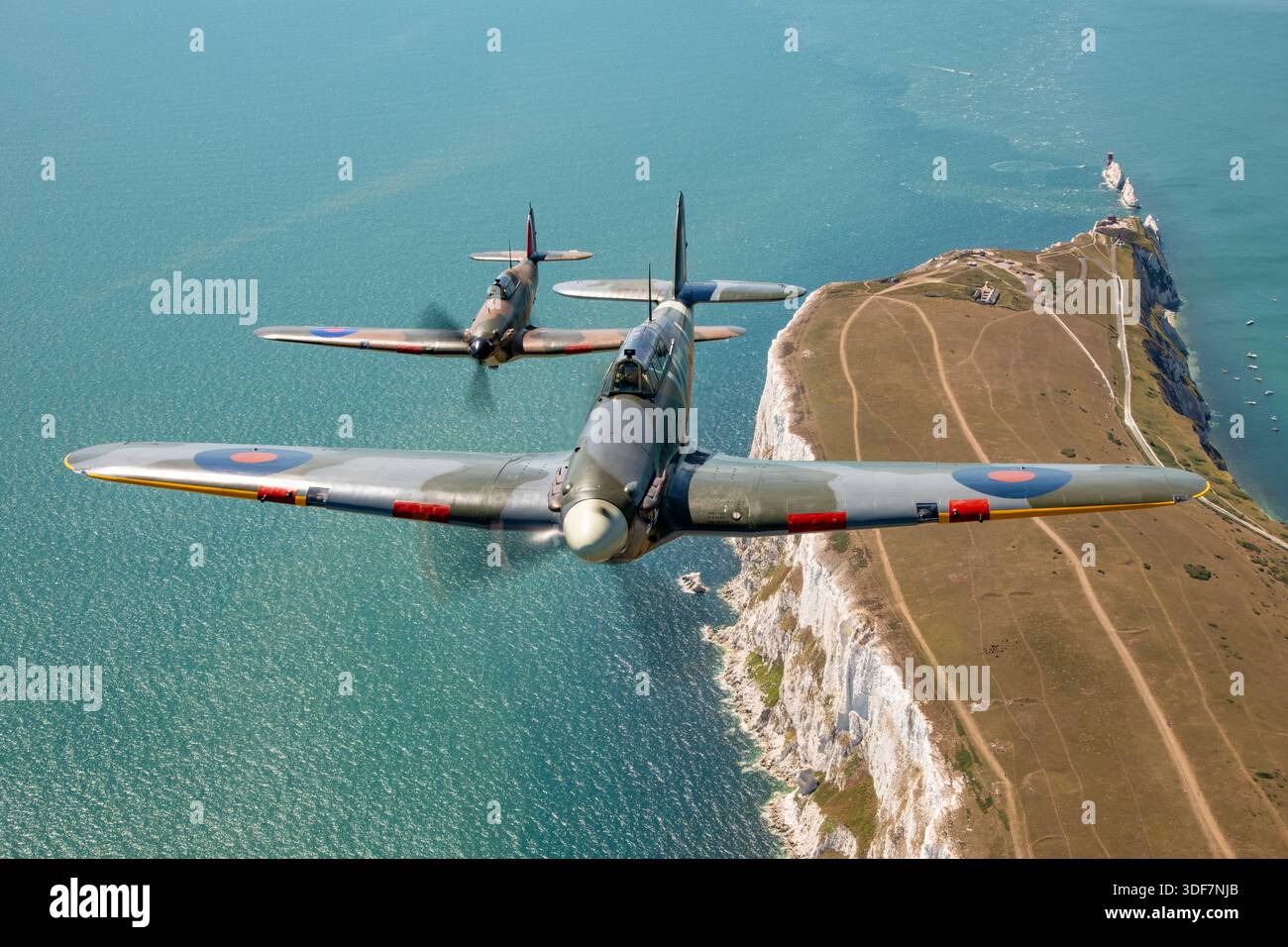 This image features multiple Royal Air Force Hawker Hurricanes in ...