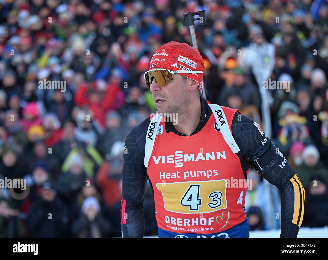 11 January 2026, Thuringia, Oberhof: Biathlon: World Cup, relay 4 x 7.5 ...