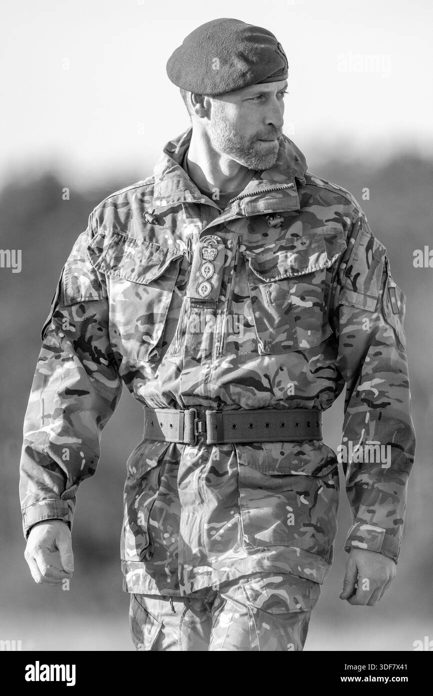 Salisbury Plain, UK. 26 November, 2024. William, The Prince of Wales ...