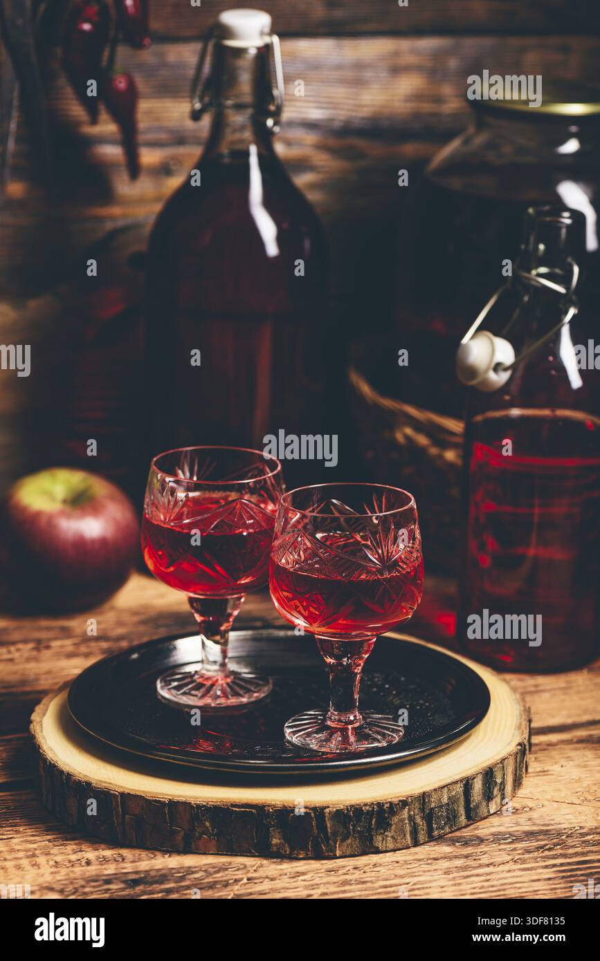 Two glasses homemade wine hi-res stock photography and images - Alamy