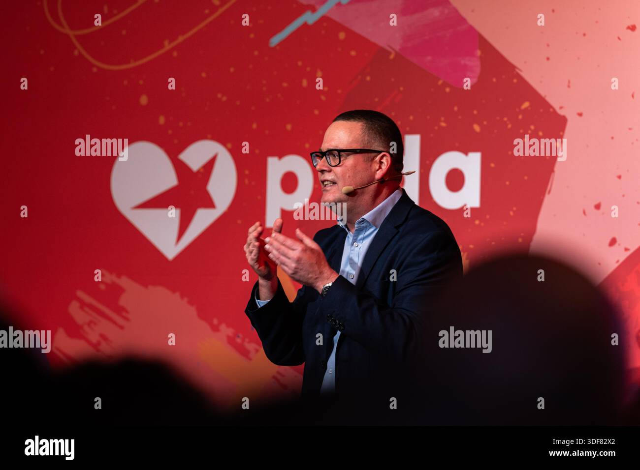 PVDA - PTB chairman Raoul Hedebouw delivers a speech at the new year's ...