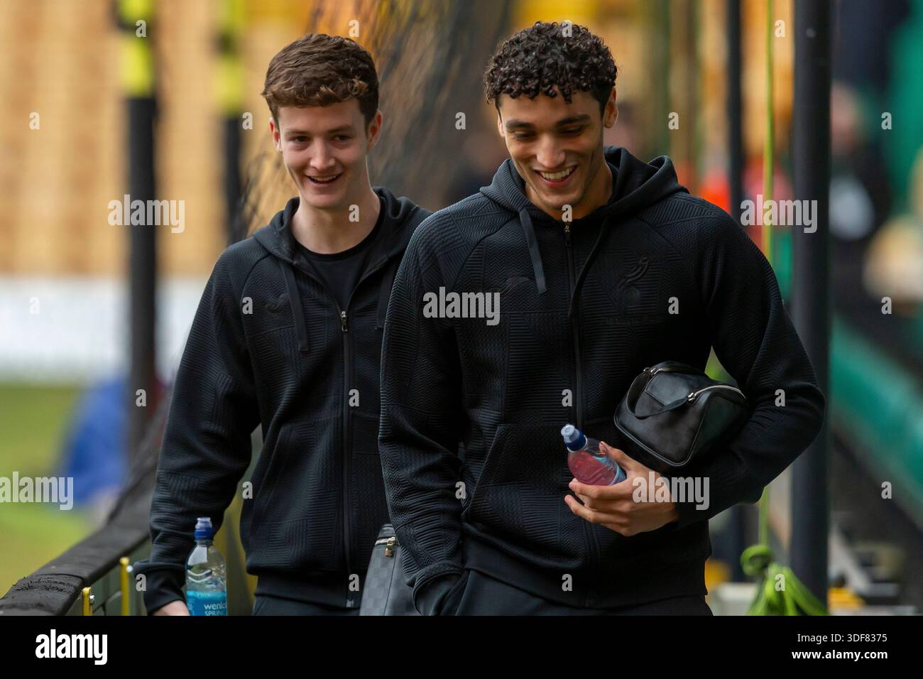 Kellen Fisher of Norwich City and Ben Chrisene of Norwich City arrives ...