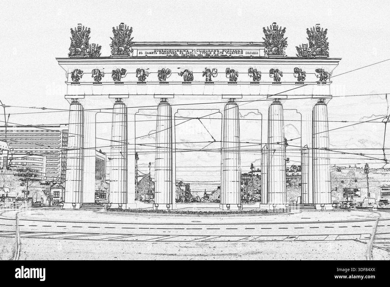 Pillar gates Black and White Stock Photos & Images - Alamy