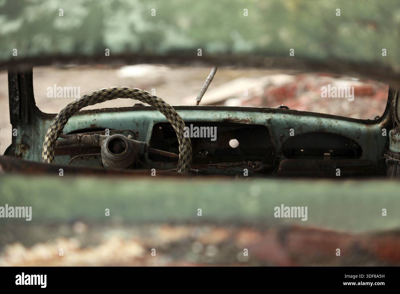 Inside old rusty wreck hi-res stock photography and images - Alamy