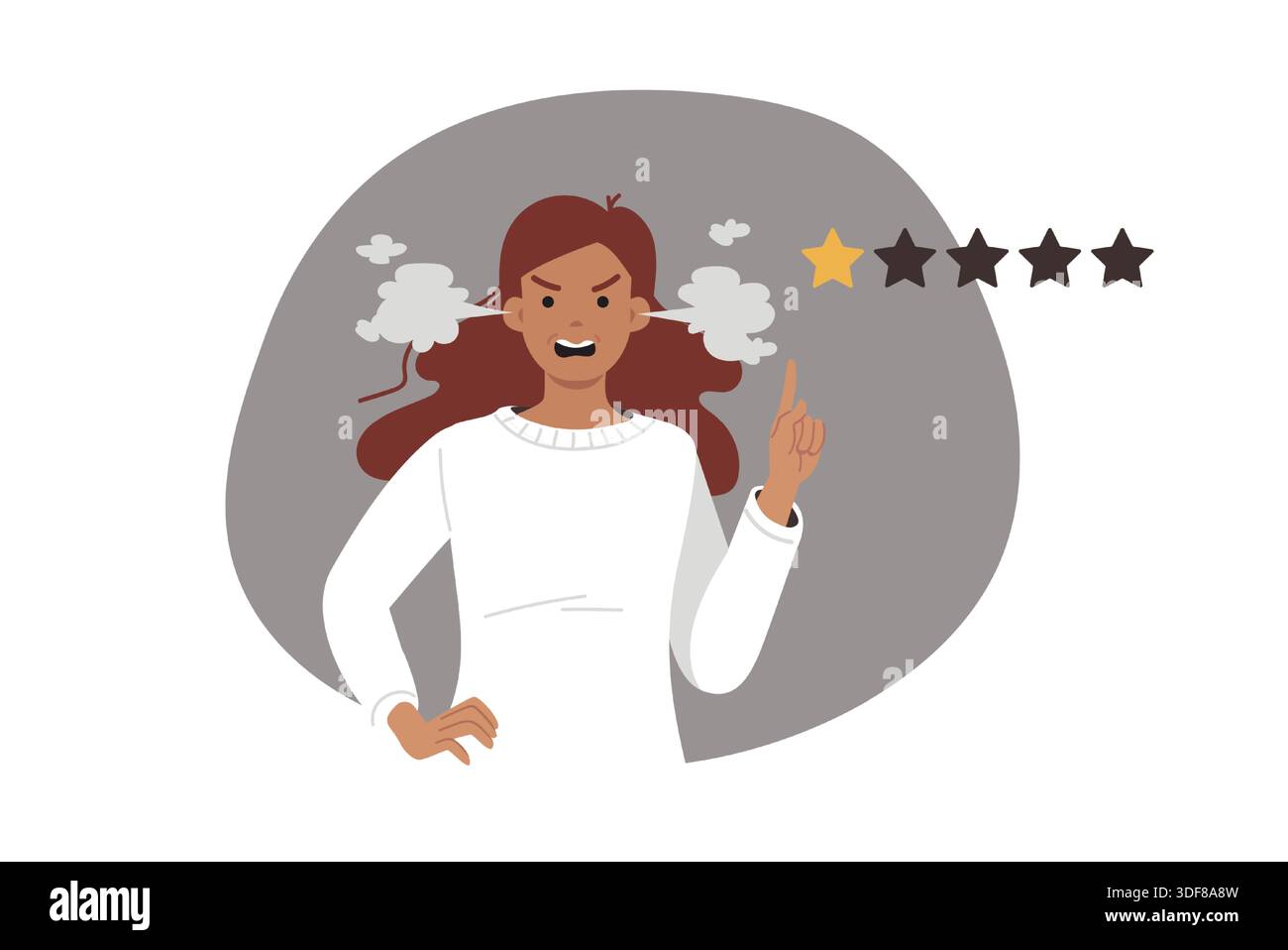 Negative feedback and bad review from angry woman who gave one star ...
