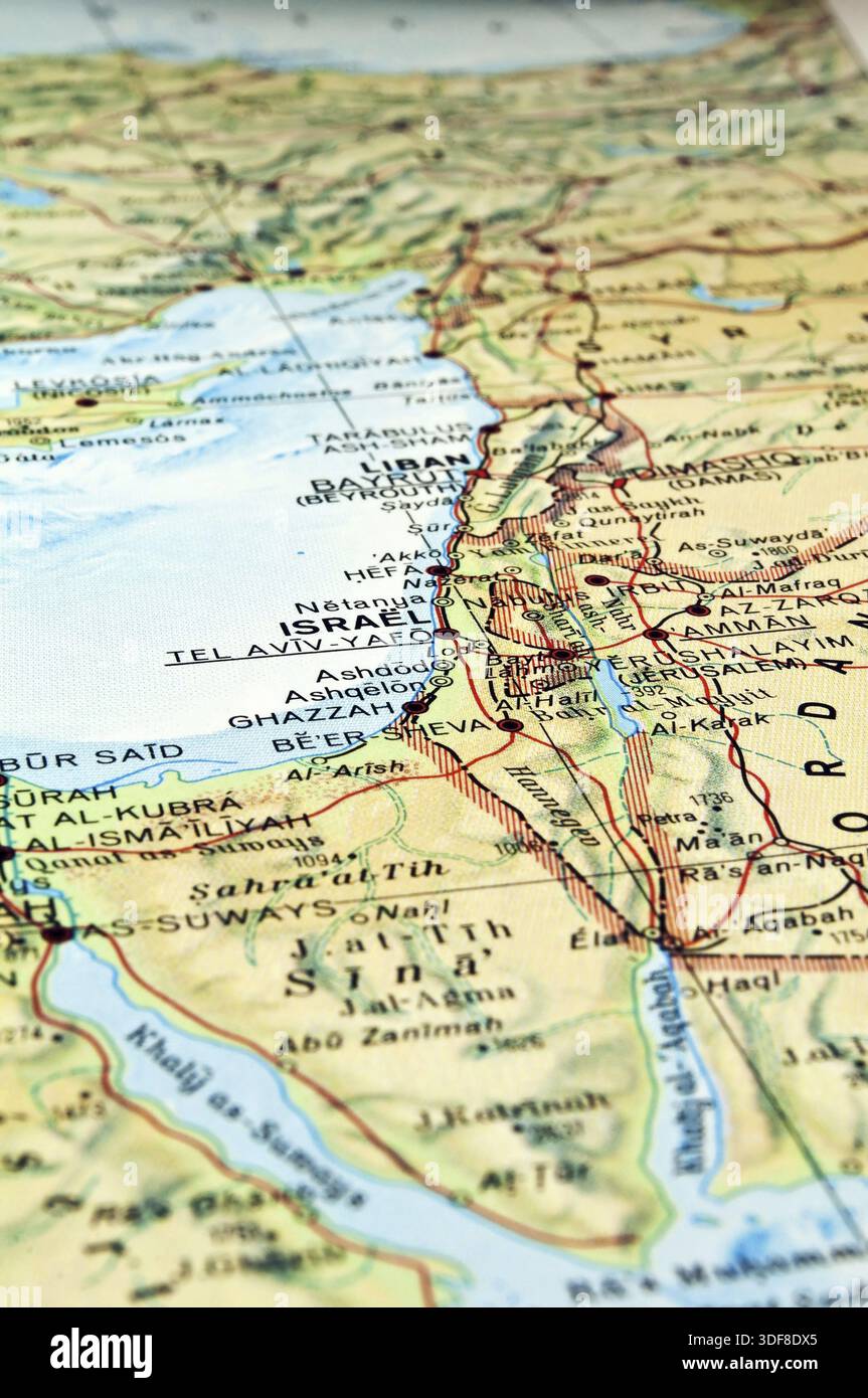 Map israel lebanon jordan syria hi-res stock photography and images - Alamy