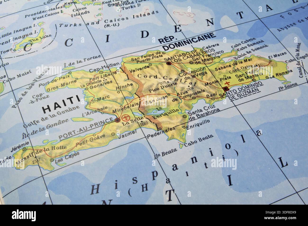 Map of hispaniola hi-res stock photography and images - Alamy
