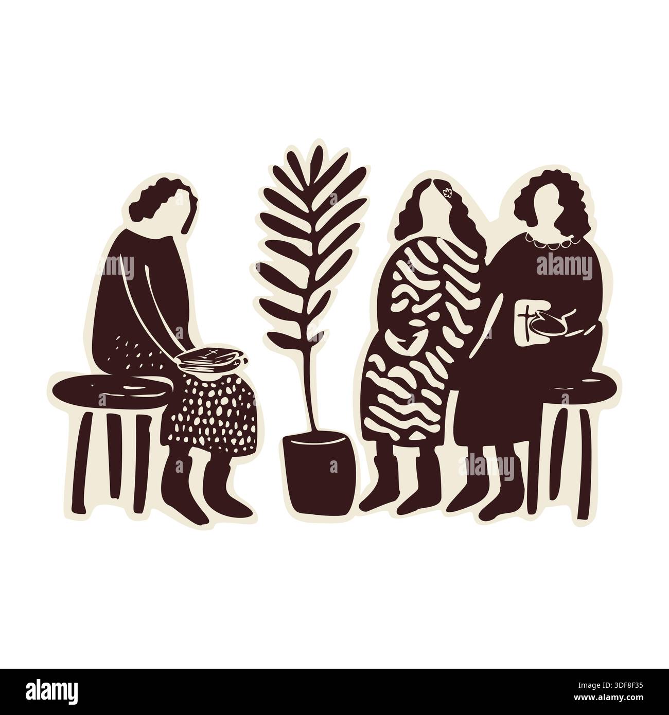 Prayer meeting quaker Stock Vector Images - Alamy