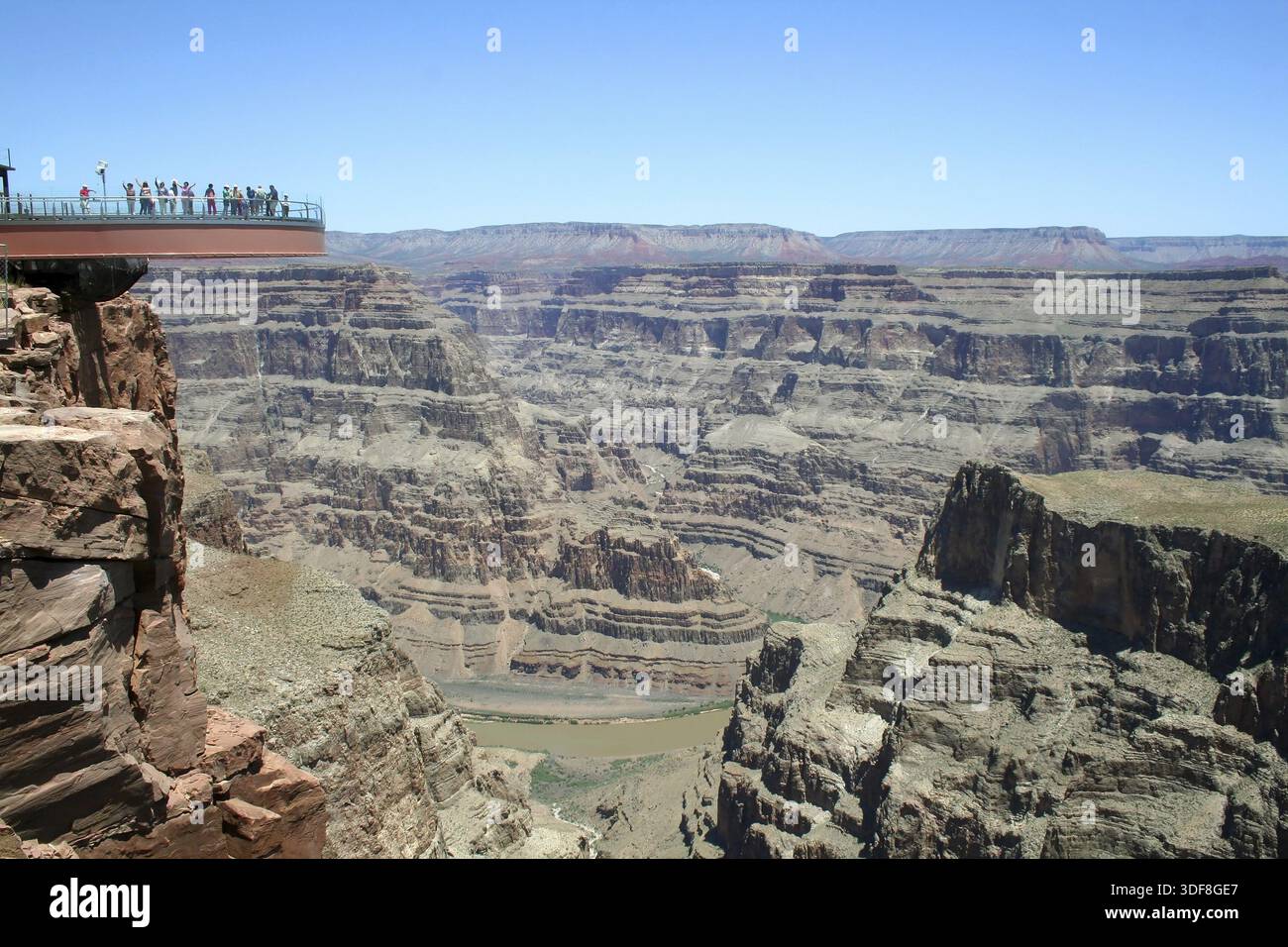 The glass skywalk observation bridge suspended four thousand feet above ...