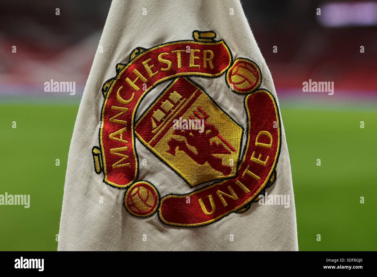 Manchester United corner flag during the Emirates FA Cup Third Round ...