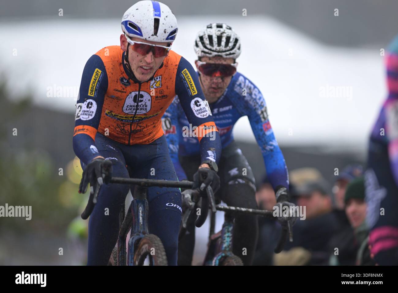 Belgian Victor Van de Putte pictured in action during the Elite men ...